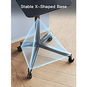 Mobile TV Cart with Wheels for 23 to 60 inch LCD LED 4K Flat Curved Screen TVs, Height Adjustable Shelf Trolley Floor Stand Holds up to 55lbs, Monitor Holder Tray Max VESA 400x400mm PSTVMC04W White