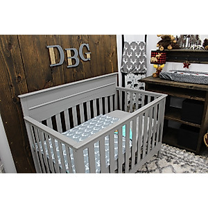 Dear Baby Gear Deluxe Double Layer Baby Blanket - Gender Neutral Infant Blankets for Girls & Boys - Nursery Quilt for Newborn - Cute Infant Crib Cover - Antlers Grey, Mint Blanket 40x30 Inches