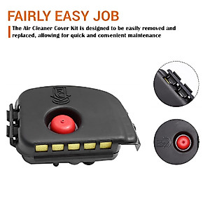 595660 Air Cleaner Cover 799579 Air Cleaner Foam Filter Kit Replace for Briggs & Stratton 590581 08P502 08P602 09P602 09P702 Series Engines MTD Troy Bilt AYP