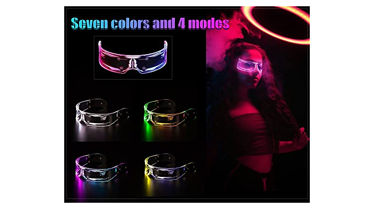 Shop Epipgale LED Glasses for Cyberpunk Raves