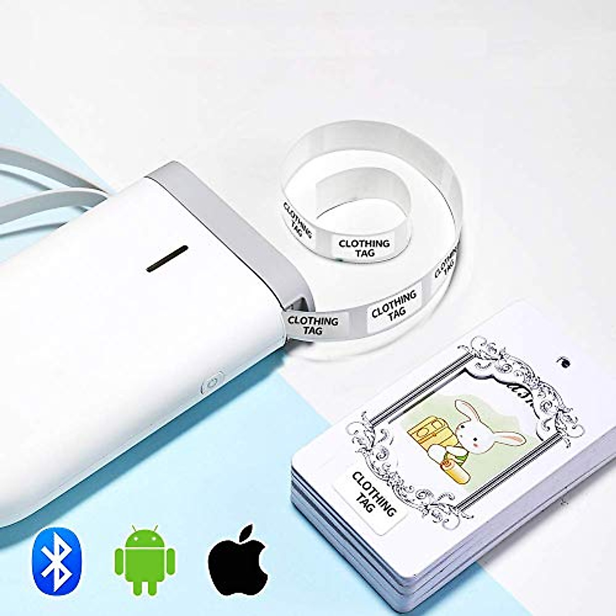 Label Maker with 6 Rolls Tape NiiMbot D11 Portable Wireless Connection Label Printer, NIIMBOT Mini Label Maker Machine