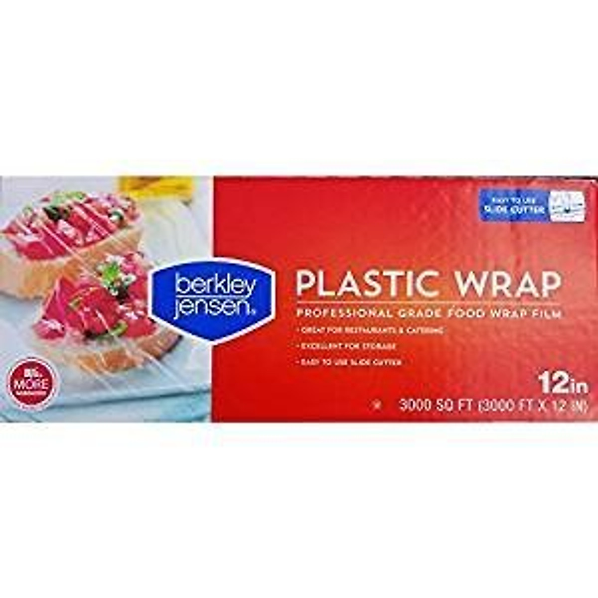 Berkley Jensen 12" x 3,000' Plastic Film Wrap - Clear