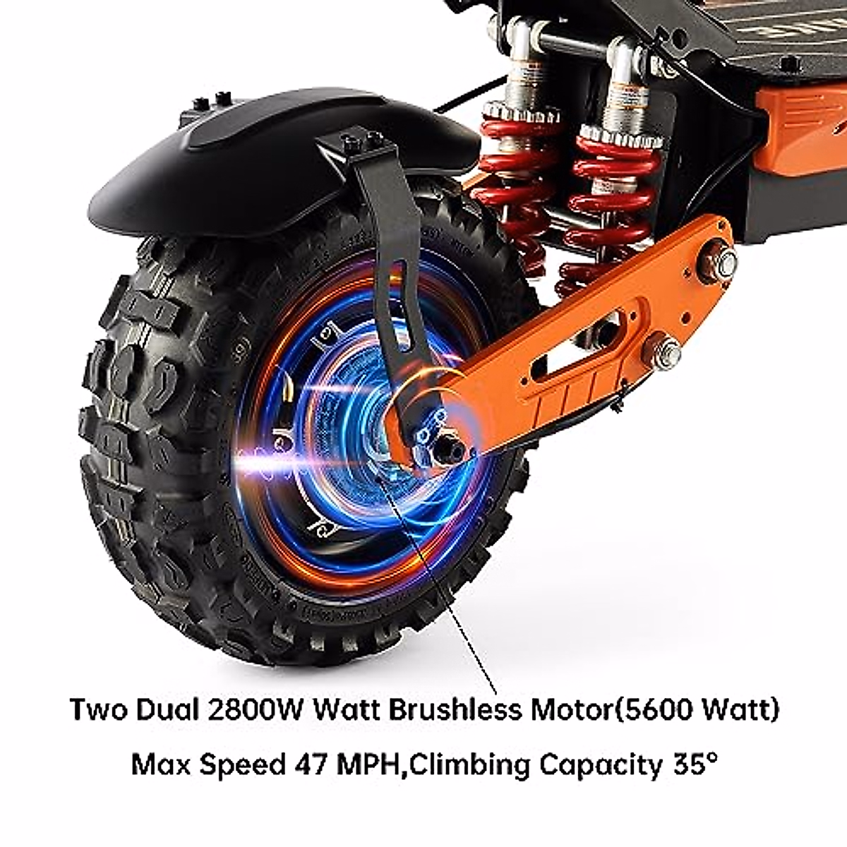 Electric Scooter for Adults,Yenghome 5600W 50 Mph 60V 28Ah Off Road E Scoocter Foldable Double Suspensions with 11 Inch Vacuum Tires and Detachable Seat&Bag