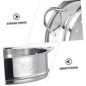 GOOHOCHY stainless steel steamer bun steamer stainless steel wok stainless cookware metal steamer basket rice cooker rack seafood steam Basket Steaming Tool Buns Steamer Kitchen Tool tray