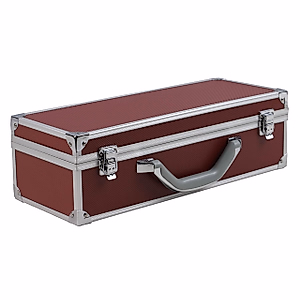 Ursae Minoris Elite Burgundy/Red Aluminum Case with 2 Compartments for US Proof Sets, Mint Sets, Postage Stamps in Glassines, Currency in Sleeves, Top loaders and Other Treasures
