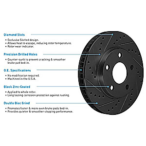 R1 Concepts Front Brakes and Rotors Kit |Front Brake Pads| Brake Rotors and Pads| Optimum OEp Brake Pads and Rotors ||fits 1990-1999 Jeep Cherokee, Comanche, Grand Wagoneer, TJ, Wagoneer, Wrangler