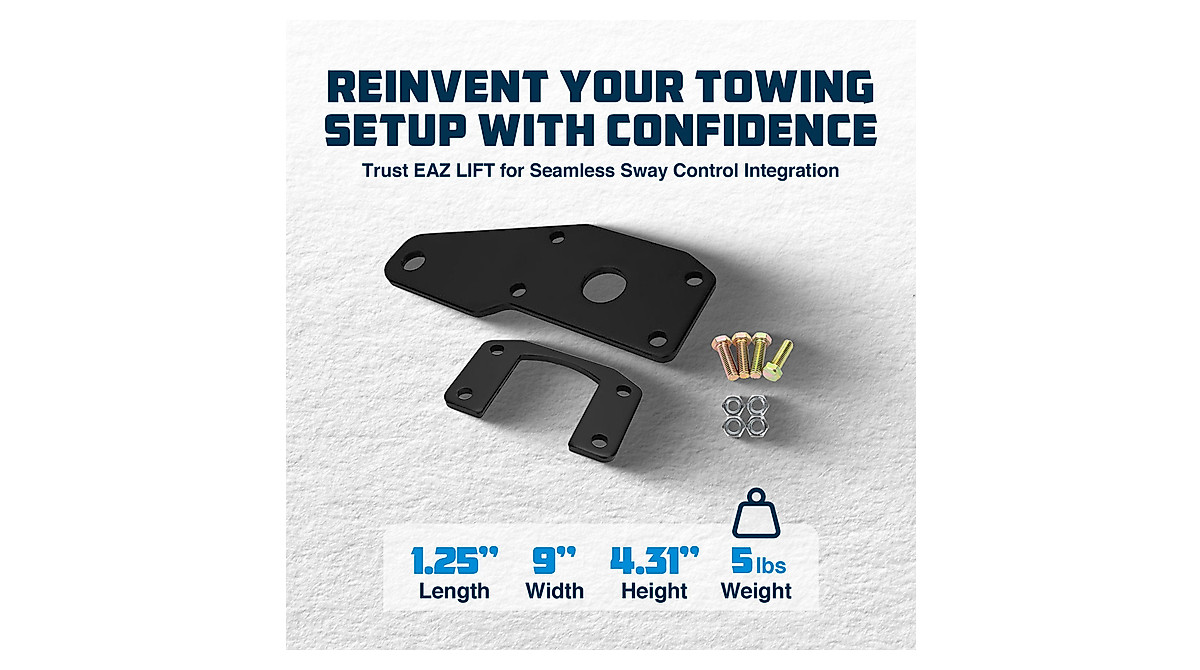 EAZ-LIFT 2-Inch Ball Mount Adapter for Better Sway Control