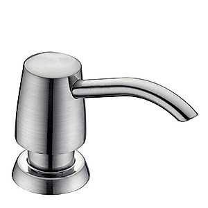 GICASA Soap Dispenser, Dish Soap Dispenser for Kitchen, Built in Kitchen Soap Dispenser Brushed Nickel Hand Soap Dispenser Pump, Liquid Lotion Countertop Soap Dispenser with 320ml Bottle