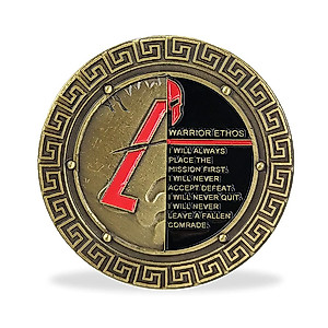 BHealthLife Spartan Warrior Ethos Challenge Coin Military Gift