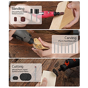 HARDELL Rotary Tool Accessories, 227pcs Power Rotary Tool Accessories Kit, 1/8"(3.2mm) Diameter Shanks, Universal Fitment for Easy Cutting, Polishing, Sanding, Carving, Grinding(Orange)