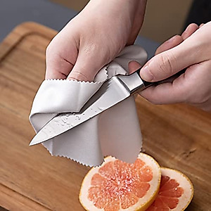 OAKSWARE Paring Knife, 4 inch Small Kitchen Knife Ultra Sharp German Stainless Steel Fruit and Vegetable Cutting Chopping Knives - Full Tang Ergonomic Handle