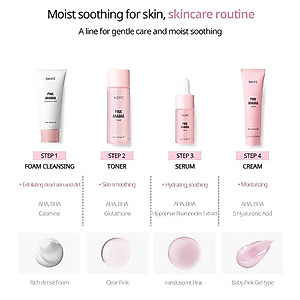 Nacific x Stray Kids Pink AHA BHA Kit ( Cleansing Foam, Toner, Serum, Cream ) Travel Size Skin Care Set with 4 Photocards (random) by KOSBEAUTY