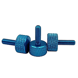 M4 Aluminium Knurled Thumb Screws Multicolor 20pcs (M4 x 6 mm, Black)