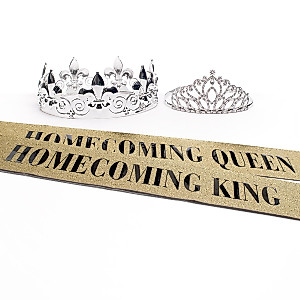 Anderson's Travis Molded King's Crown, 6 3/4 Inches, Men's Crown, Prom, Homecoming, Royalty, Metal, Tiara, Full Round Birthday Party Hats, Medieval Costume, Halloween, Wedding