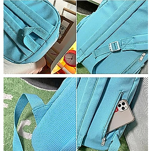 Difa Backpack, Difa’s Bear Plain Backpack, Sage Green Backpack Kawaii Cute Backpack Large capacity Casual Aesthetic Backpack