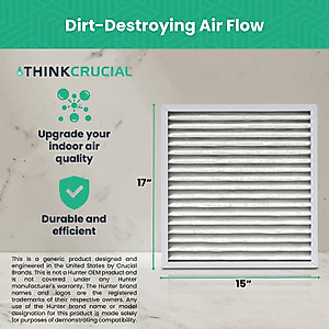 Crucial Air Purifier Filter – Compatible with Hunter® Brand Filter Part # 30931 – Models 30201, 30212, 301213, 30240, 30241, 30251, 30378, 30379, 30380, 30381, 30382, 30383 – Bulk Packs (2 Pack)
