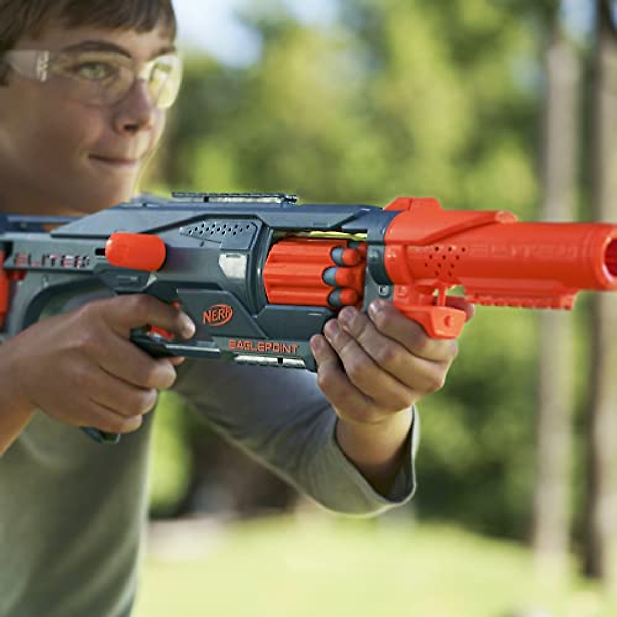 Nerf Elite 2.0 Eaglepoint RD-8 Blaster - 8-Dart Drum, Detachable Scope and Barrel, 16 Official Elite Darts, Bolt Action