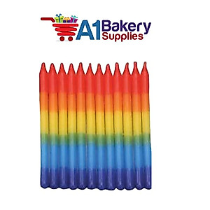 Party Candles Birthday Candles Cake Topper Candles (Rainbow)