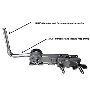 Cowbell Mounting Clamp with L rod for Drum Set - ROSS Percussion
