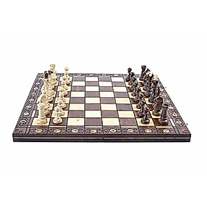 Wegiel Chess Set - Consul Chess Pieces and Board - European Wooden Handmade Game - JUNIOR