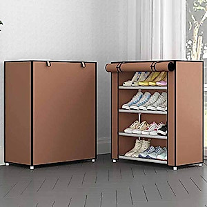 ANMMBER Simple Shoe Rack Multi-Layer Dust-Proof Household Shoe Rack Dust Resistance Lattices Non-Woven Fabric Shoe Rack (Color : D)
