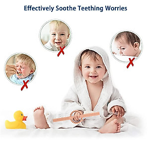 Hollow Hand Teether Tubes for Baby, Silicone Baby Relief Teething Toy, Chewy Tubes Toys 3-6 Months, Teething Straws for Toddlers