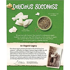 Nature's Path Organic Coconut Chia Granola, 12.34 Ounce, Non-GMO, 30g Whole Grains, with Omega-3 Rich Chia Seeds