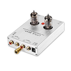 Nobsound Little Bear T7 Vacumn Tube Mini Phono Stage RIAA MM Turntable Preamp & HiFi Tube Pre-Amplifier (Silver)