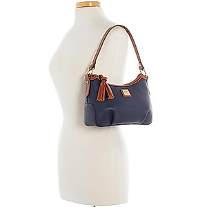 Dooney & Bourke Handbag, Pebble Grain Pouchette Shoulder Bag - Midnight Blue