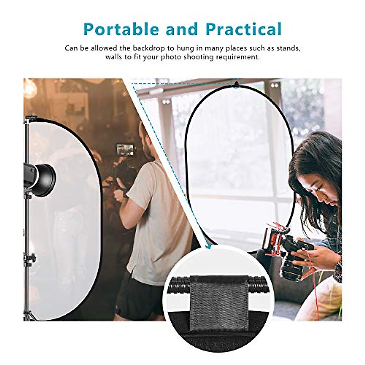 NEEWER Light Diffuser Panel for Photography, 5x7 feet/150x200cm Soft White Diffuser Fabric with Carry Bag, Collapsible Pop Out Light Modifier for Studio and Outdoor Portrait, Product, Video Shooting