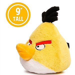 Mighty Mojo Angry Birds - Chuck - Yellow Bird - 9 Inch Collectible Plush Doll - Officially Licensed - Super Soft, Cuddly Doll for Kids and Adults - Original Series