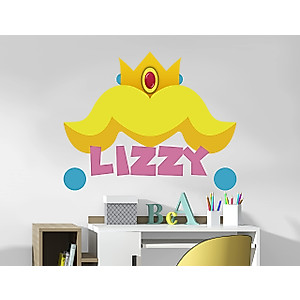 Kyle Cornhole Princess Nursery Wall Decal - Name Letters for Wall Decor - Personalized Name Stickers - Custom Vinyl Lettering - Baby Name Decals for Girls KA1505, Green