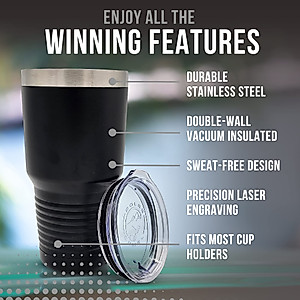 Personalized Hockey Coach Tumbler Cup With Coach Name - Customized Hockey Coach Gift - Custom Hockey Coach Travel Mug - Green