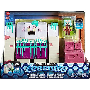 Mattel Minecraft Legends Action Figure, Devourer With Slime Attack Action & Accessory, Collectible Toy, 3.25-Inch