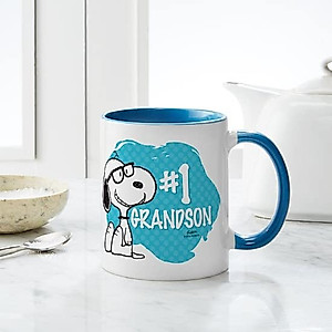 CafePress Number One Grandson Mug Ceramic Coffee Mug, Tea Cup 11 oz