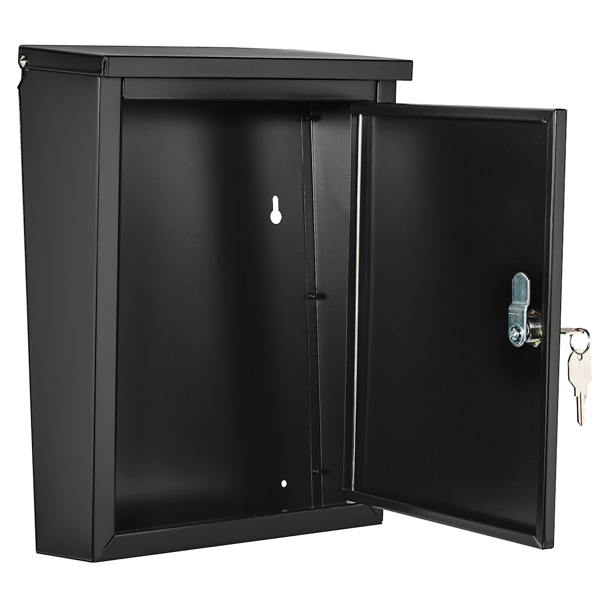ARCHITECTURAL MAILBOXES 2580B-10 Chelsea Black Locking Wall Mount Mailbox, Medium, Black
