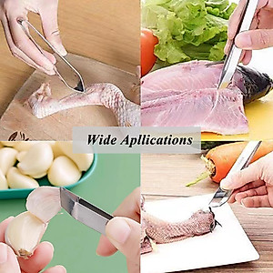 1 PCS Fish Bone Tweezers Kitchen Flat Tweezers Fish Bone Pliers Suitable for Salmon and Sea Bass Deboning and Kitchen Meat Hair Cleaning Tool Silver, 4.3", LXLVOUEG