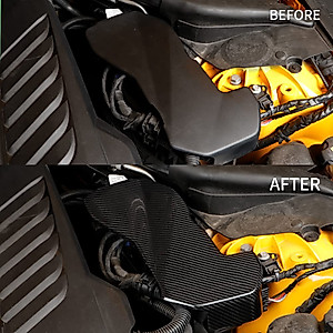 JSWAN Carbon Fiber Engine Room Wire Protection Cover for Toyota Supra A90 GR MK5 Car Hood Modification Parts Engine Room Harness Cover Automobile Exterior Replacement Accessories Gloss