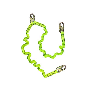 Safewaze FS591 6' Dual-Leg Low-Profile Energy Absorbing Lanyard w/Snap Hooks