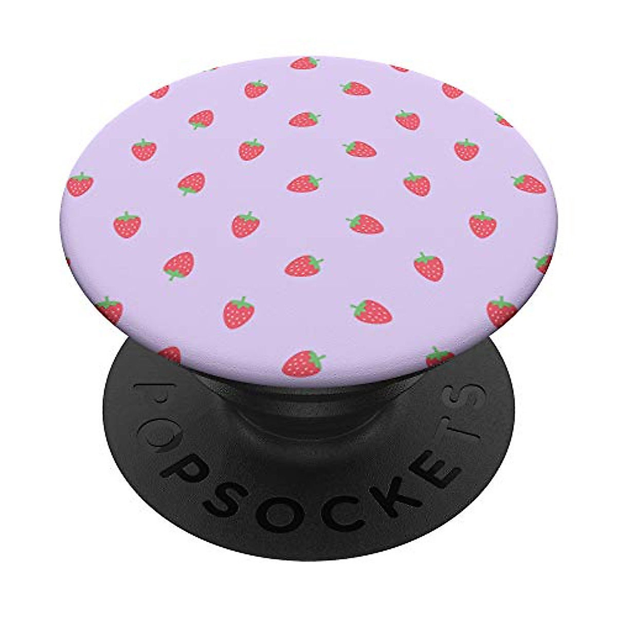 Strawberries Kawaii Cute Pastel Lavender Purple Aesthetic PopSockets PopGrip: Swappable Grip for Phones & Tablets