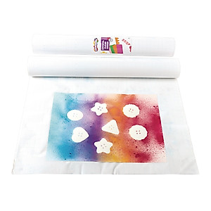 Colorations® Crystal Clear Cover, 18 inches x 65 feet, Protects Artwork, Artwork Saver, Self Adhesive Shelf Liner, Book Cover, Transparent Liner