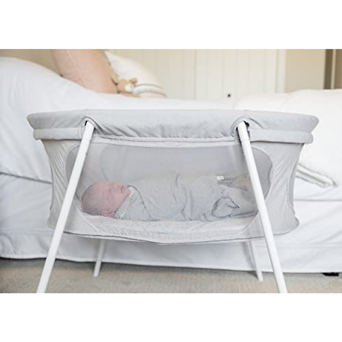 Regalo Baby Basics™ Infant Bassinet, Gray, Portable and Collapsible, Includes Padded Insert