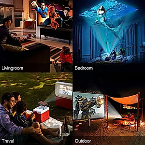WENLII Video Projector Home Theater Movie Full 720p Resolution Led Freeshiping Home Cinema Projector for Smartphone