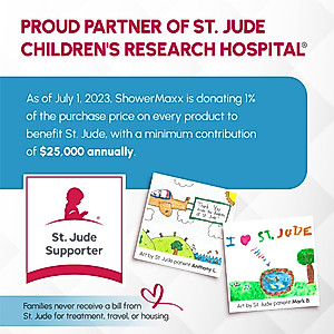 ShowerMaxx, Elite: ImperialShine Gold Finish Hand Held Rain Shower Head, Large 6 inch 6 Spray Settings Handheld Rainfall Showerhead with Long Stainless Steel Hose, (Polished Brass/ImperialShine Gold)