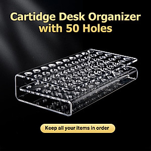 Desk Organizer Stand Holder for Lab use 510 carts Stand Organizer for 0.5ml 1ml Tank Stands & Shelves(19cm x 10cm x 4cm) (19cm x 10cm x 4cm)