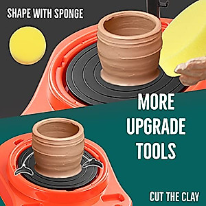 Innorock Pottery Wheel for Kid - Spin and Sculpt Pottery Wheel Toys & Arts and Crafts for Kids Ages 8-12 Girls Boys with Pottery Tools & Art Set, Complete Pottery Kit for Kids Ages 8 9 10 11 12