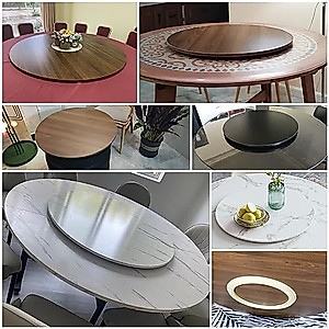 Rotating Round Lazy Susan For Dining Table Ø 20 24 28 32 36 39 Inch, 360 Degree Rotating Wooden Turntable With Silent Bearings, Easy To Share Food Tabletop Serving Tray