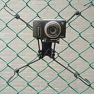 Pmsanzay 3 in 1 Universal Action Camera Backstop Chain Link Fence Mount for Action Camera/Digital Camera/Smartphone-Ideal Backstop Camera Mount for Recording Baseball,Softball and Tennis Games