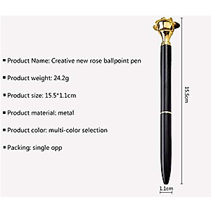 JYDQM 8pcs Customized with Own Logo Diamond Ballpoint Pen Rose Gold Metal Pens