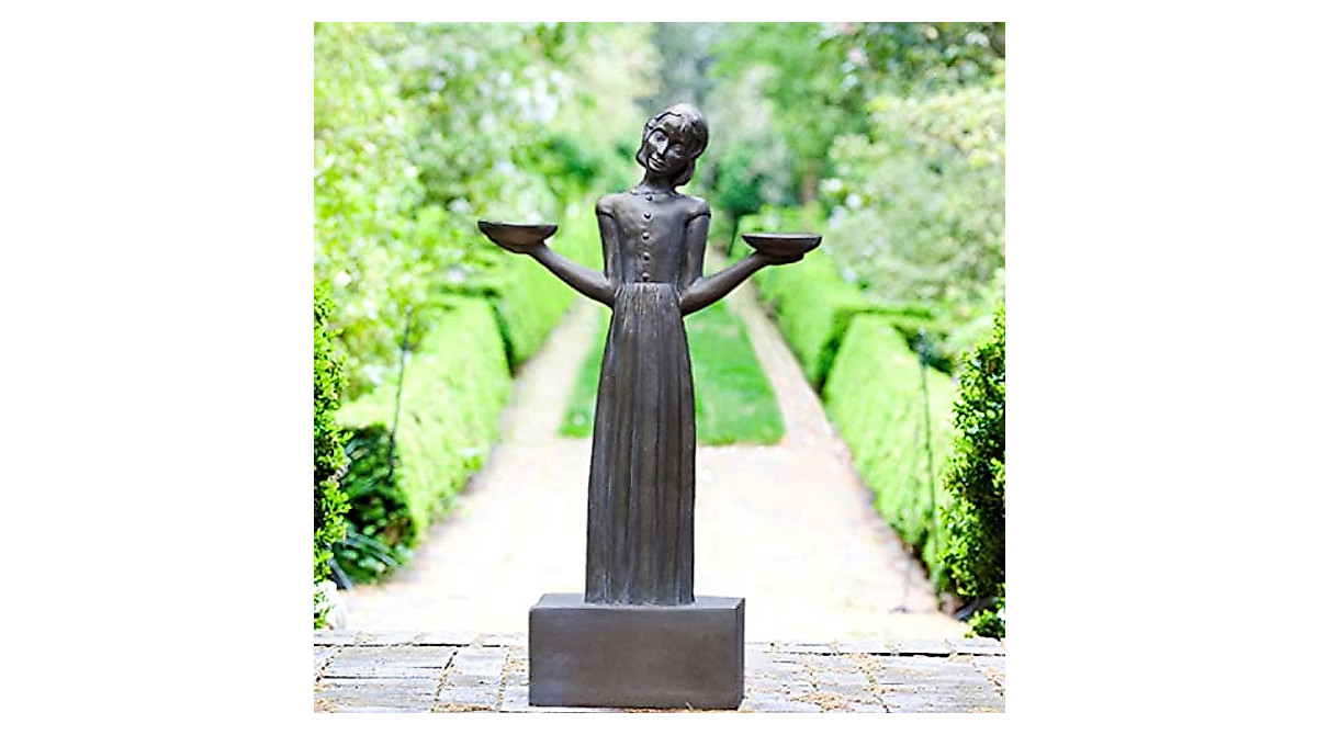 Potina Savannah's Bird Girl Statue - Outdoor Garden Sculpture